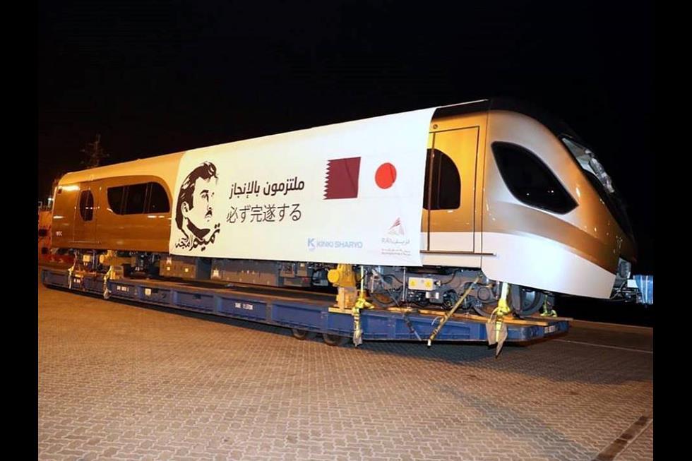 First Doha metro trains arrive in Qatar | News | Railway Gazette ...